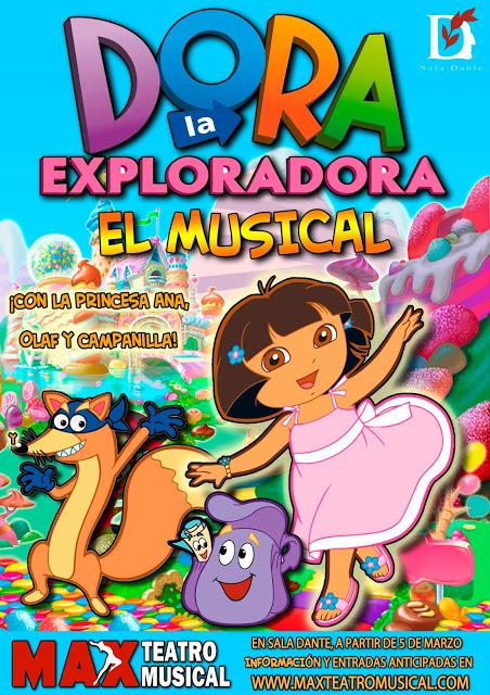 La Sala Dante acoge el musical de Dora la Exploradora » Ocio familiar