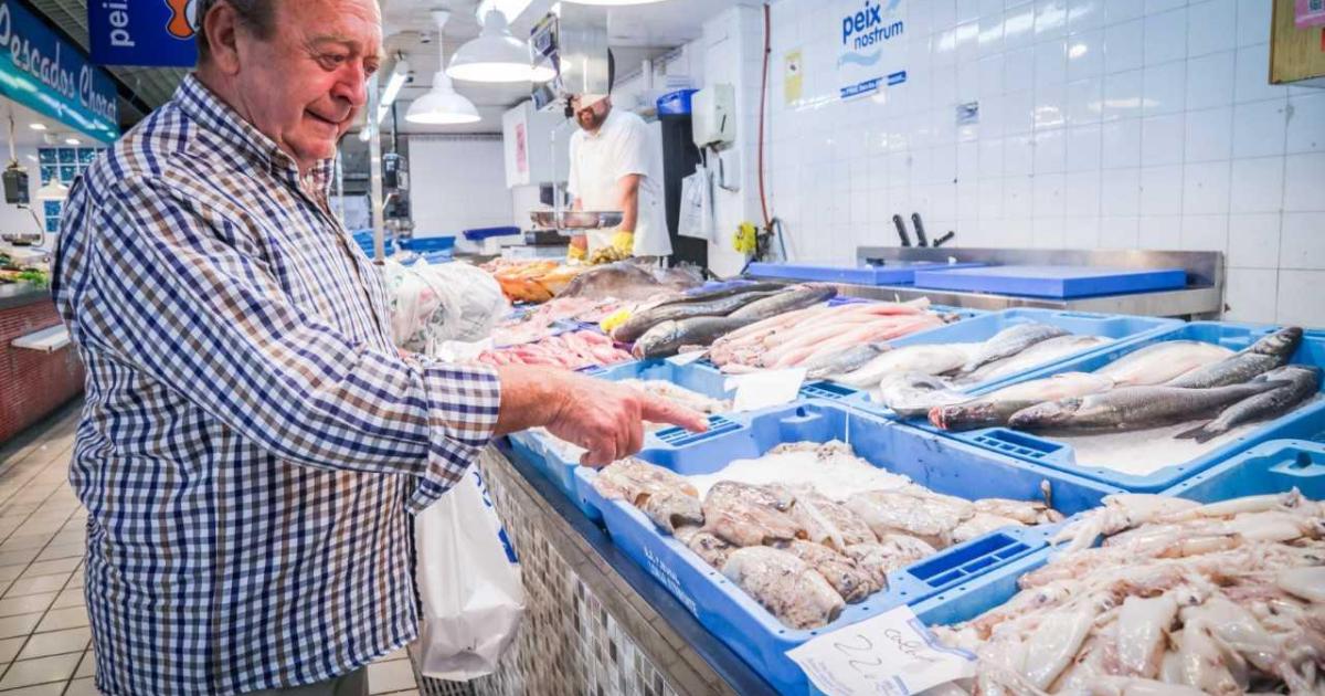 Productos del mercado de Ibiza: calamar