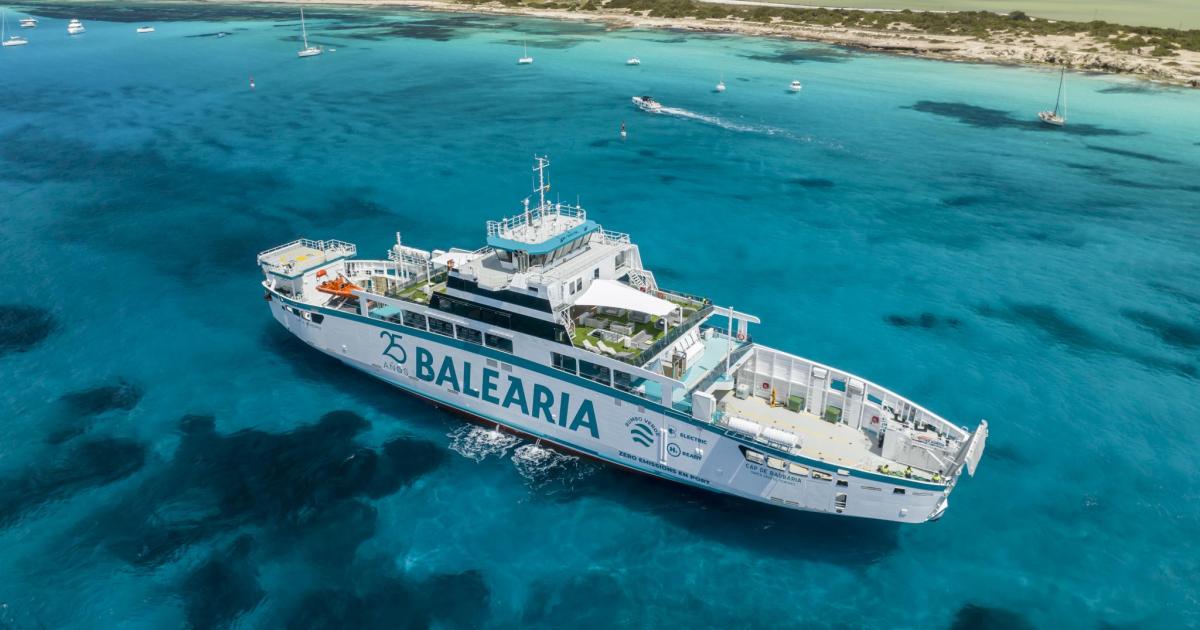 ‘Cap de Barbaria' de Baleària, primer ‘ferry' eléctrico de España ...