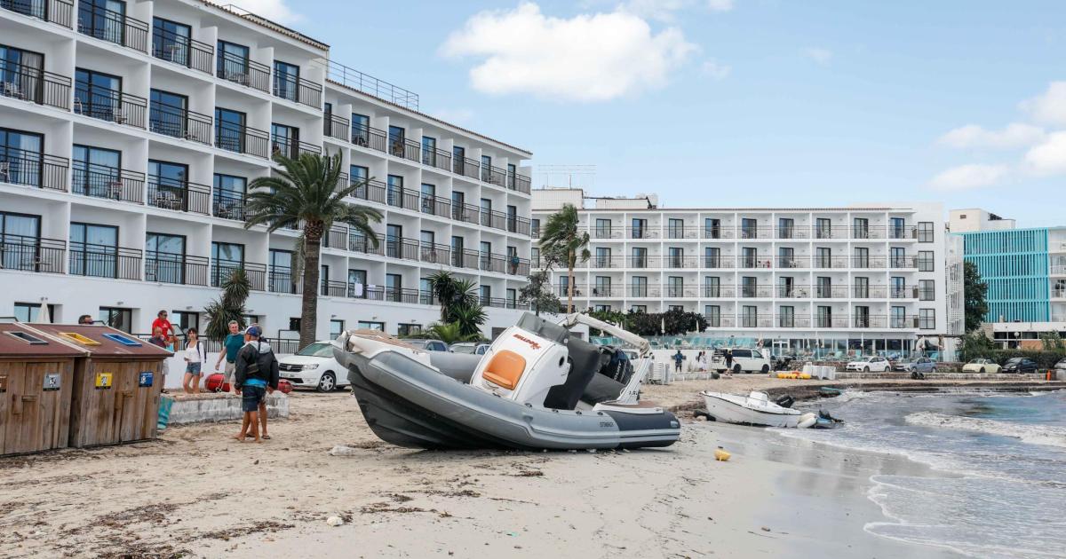 Borrasca Betty: no dejaron entrar barcos al puerto de Sant Antoni